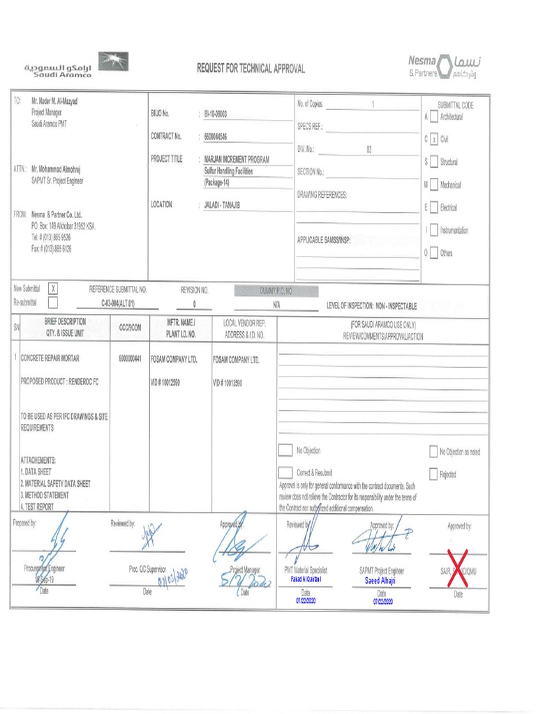 RENDORC FC (FOSAM) Method Statement - Compressed | PDF | Concrete ...