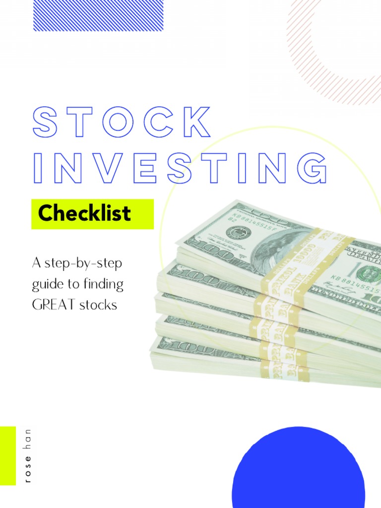 Stock Investing Checklist | PDF | Price–Earnings Ratio | Debt