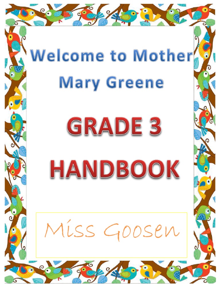 Welcome Parent Letter - Grade 3 2021 | PDF | Educational Assessment ...