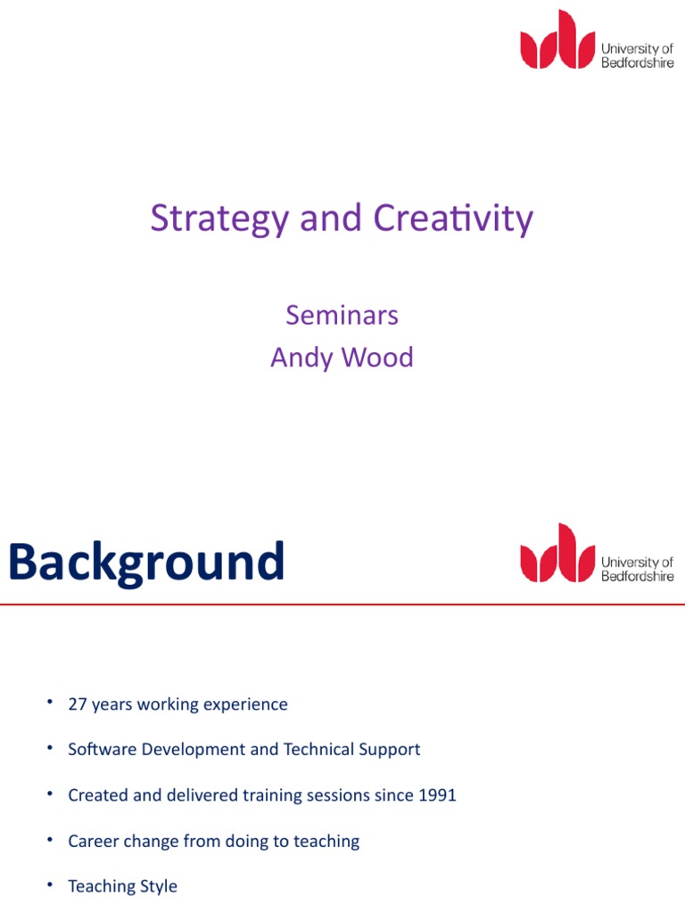 Strategy and Creativity Week Two | PDF | Creativity | Business Economics