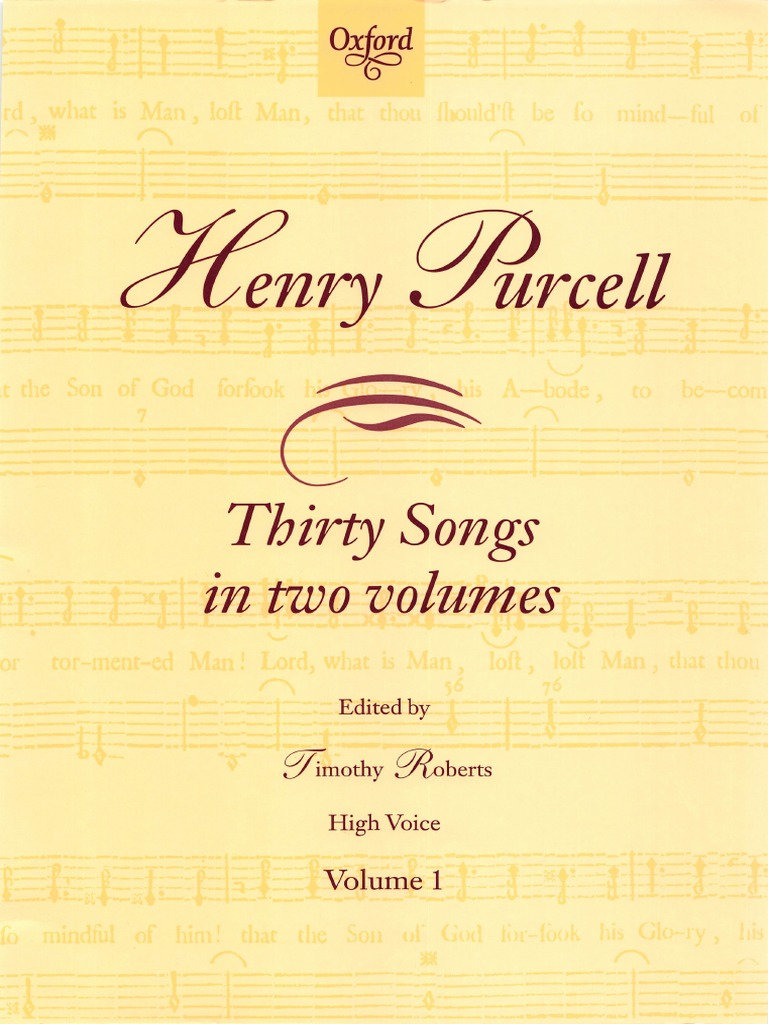 Purcell Songs Vol 1 Oxford Pdf