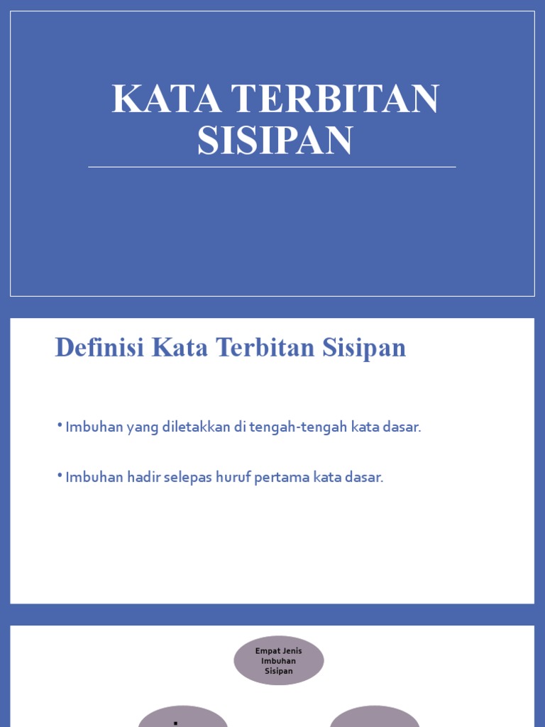 Imbuhan Sisipan dalam Kata Terbitan | PDF