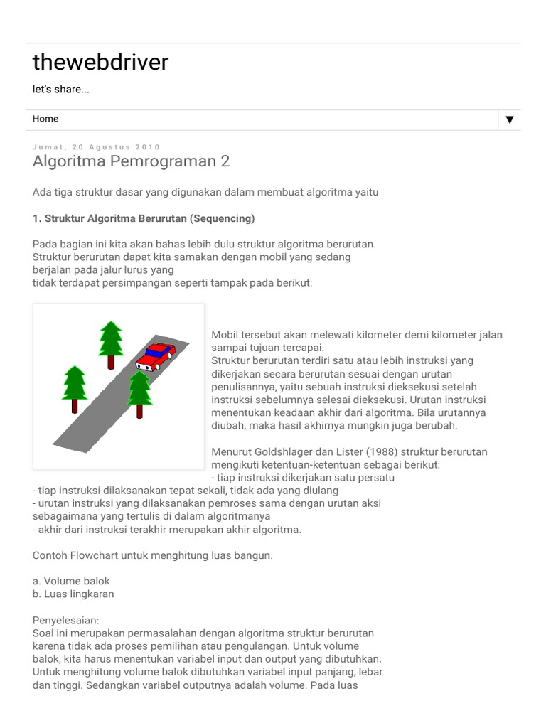 Struktur Algoritma: Sequencing, Branching, Looping | PDF