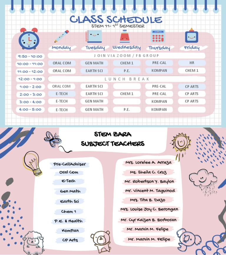 Class Sched | PDF