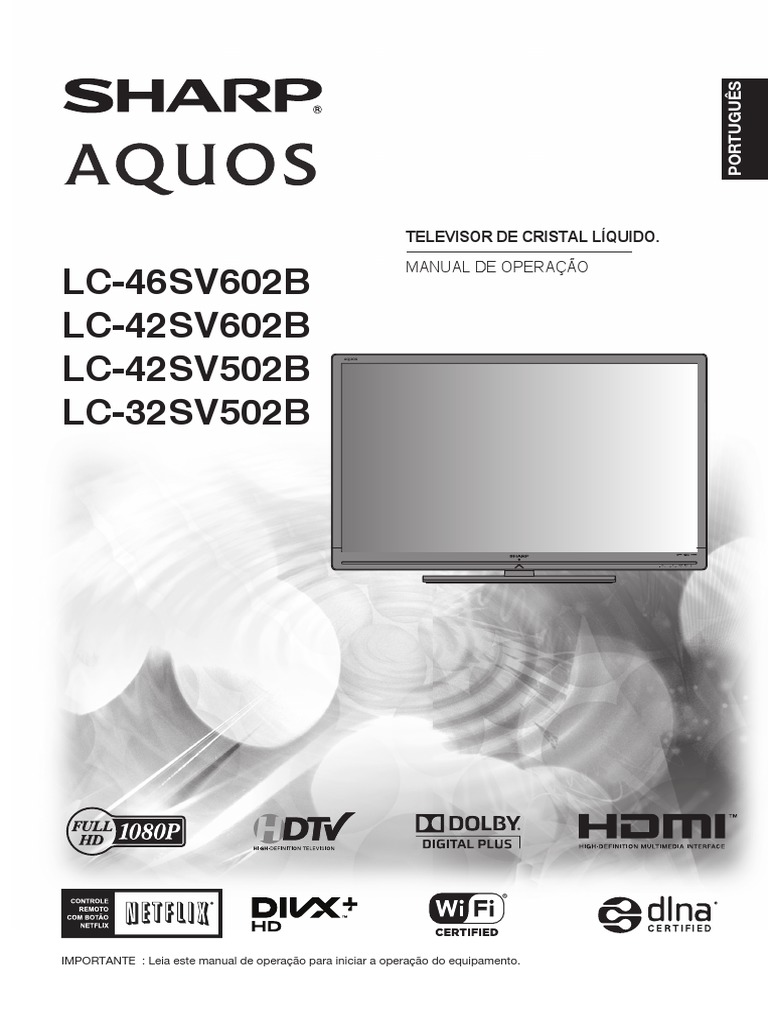 Manual Sharp | PDF | Televisão a cabo | Eletricidade