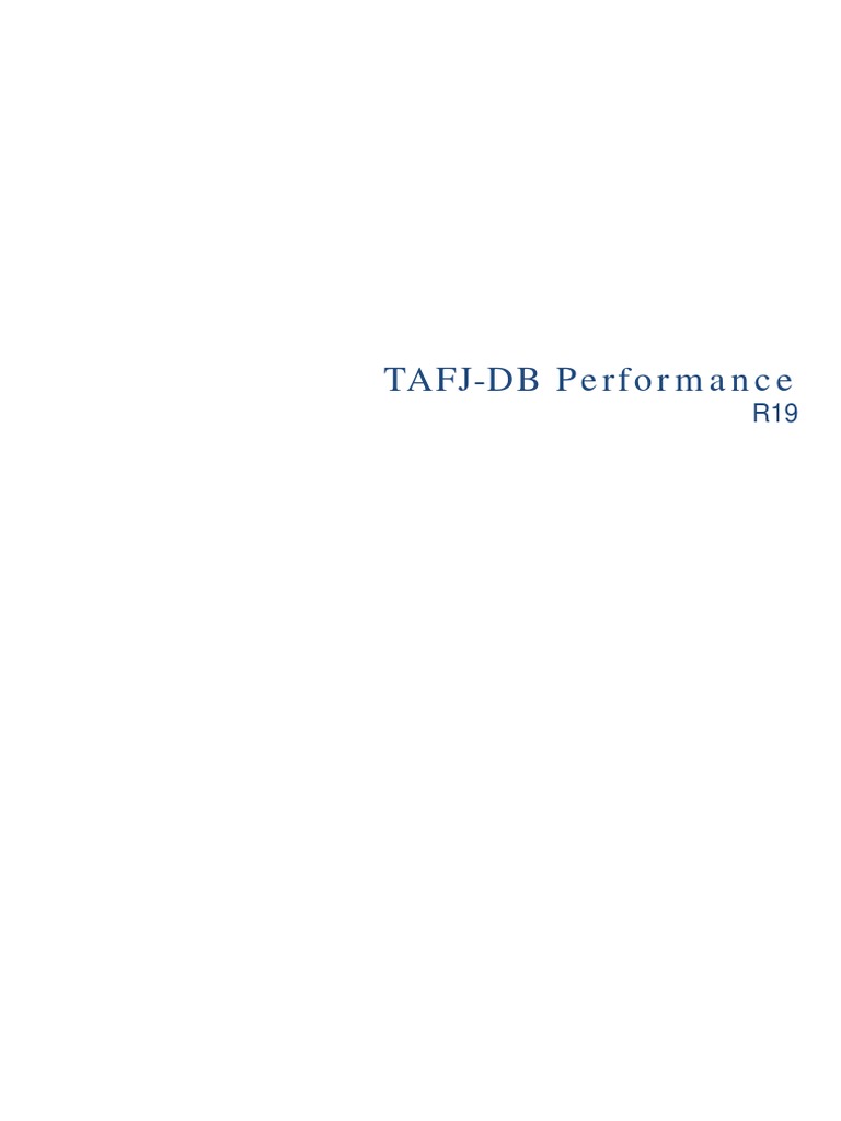 TAFJ-DB Performance | PDF | Databases | Database Index