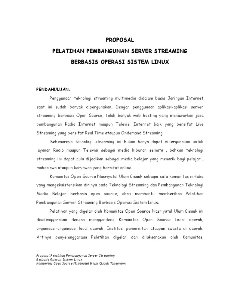 Contoh Proposal Pelatihan | PDF | Bisnis | Komputer
