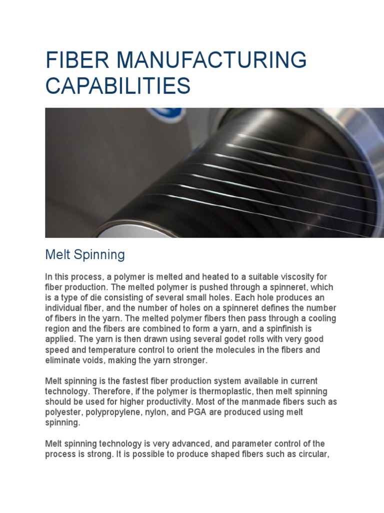 Advanced Fiber Manufacturing Techniques | PDF | Polymers | Fibers