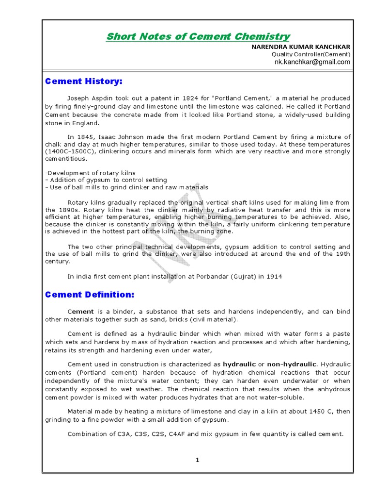 Cement Testing - Chemical Analysis | PDF | Cement | Materials