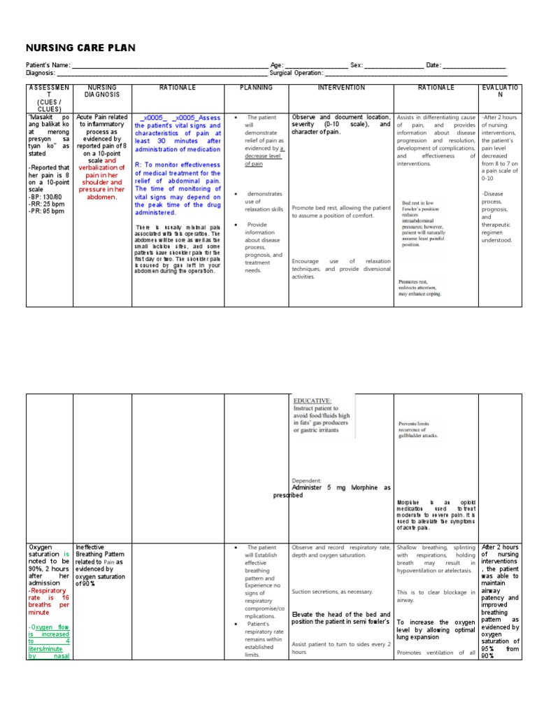 Rle Forms | PDF | Breathing | Pain