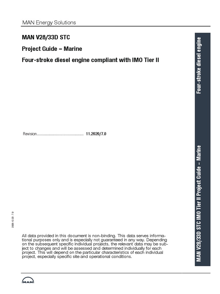Man v28 33d STC Imo Tier II Marine | PDF | Piston | Turbocharger