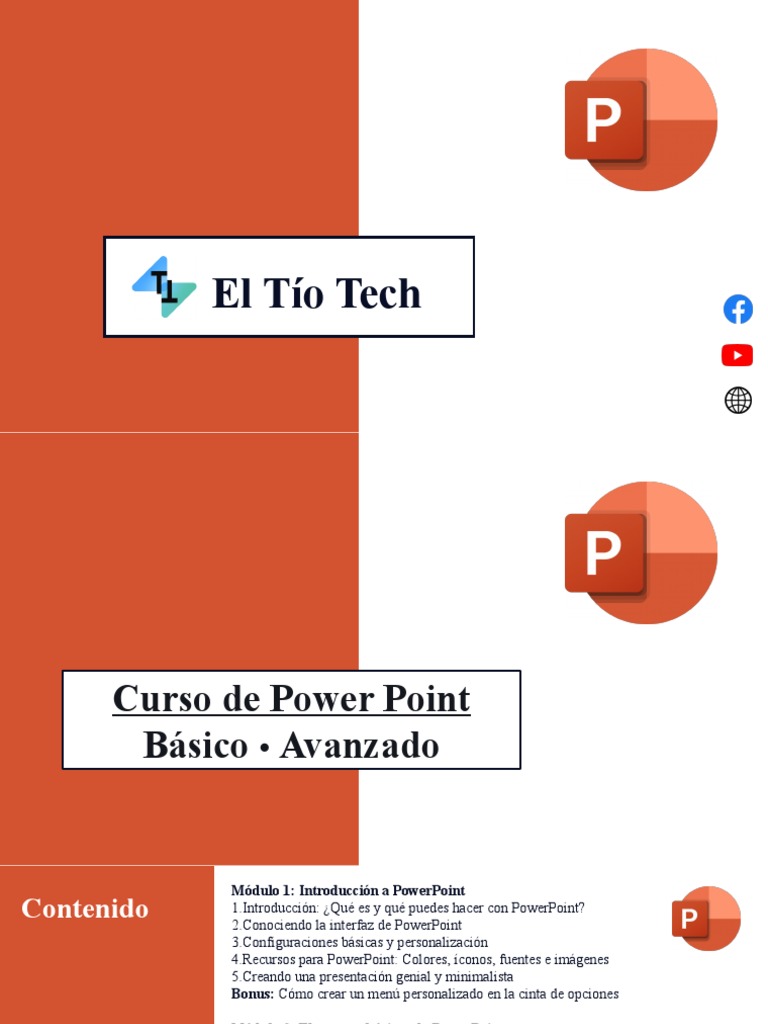 Clase 01 Introduccion Al Curso de Power Point El Tio Tech | PDF ...