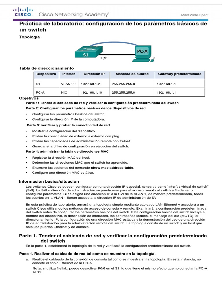 Manual de Laboratorio CCNA 2 v.7 | PDF | Conmutador de red | Enrutador ... Manual de Laboratorio CCNA 2 v.7 | PDF | Conmutador de red | Enrutador ...