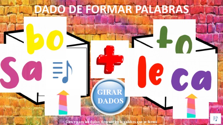 Dados de Formar Palabras Interactivo | PDF | Artes del Lenguaje y ...