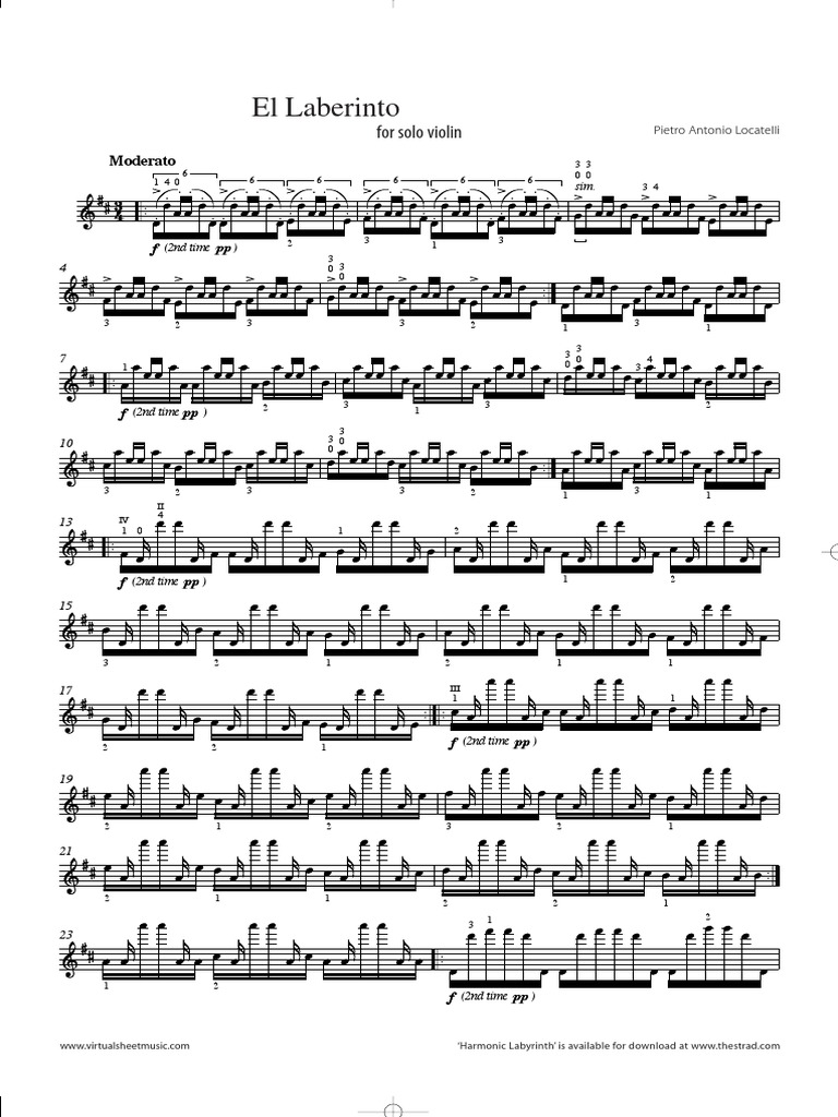 Locatelli Rashkovsky El Laberinto Armonico Strad | PDF | Violin