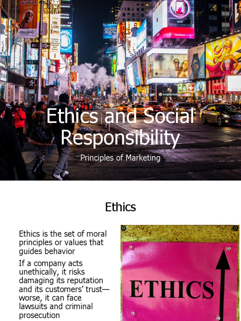 Ethics and Social Responsibility: Principles of Marketing | PDF | Sales ...