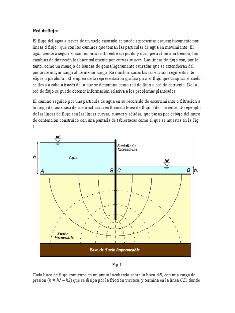 Red de Flujo Geotecnia | PDF | Ecuaciones | Agua