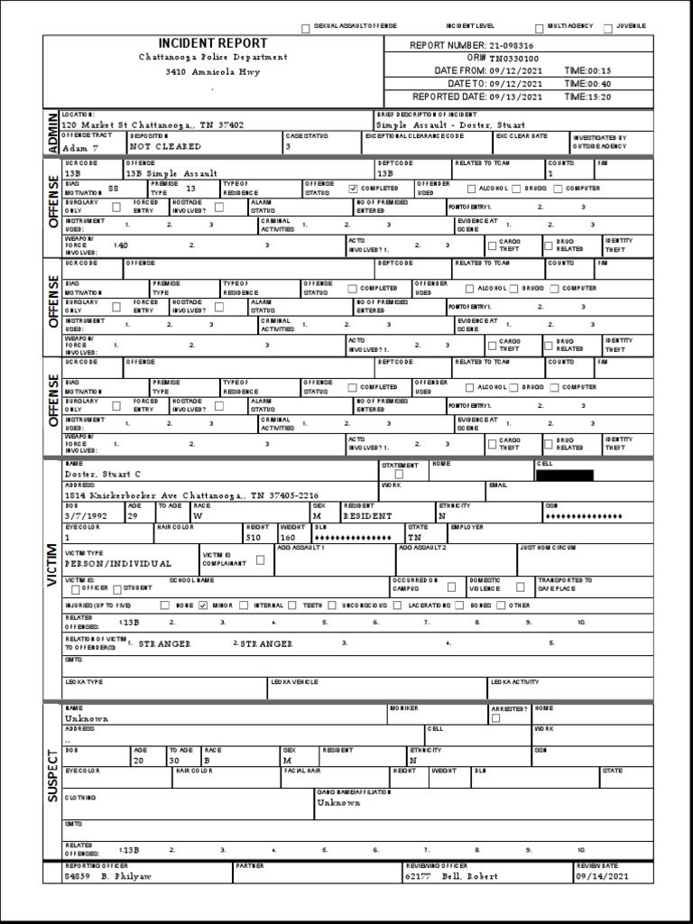 Redacted Police Report | PDF | Burglary | Crimes