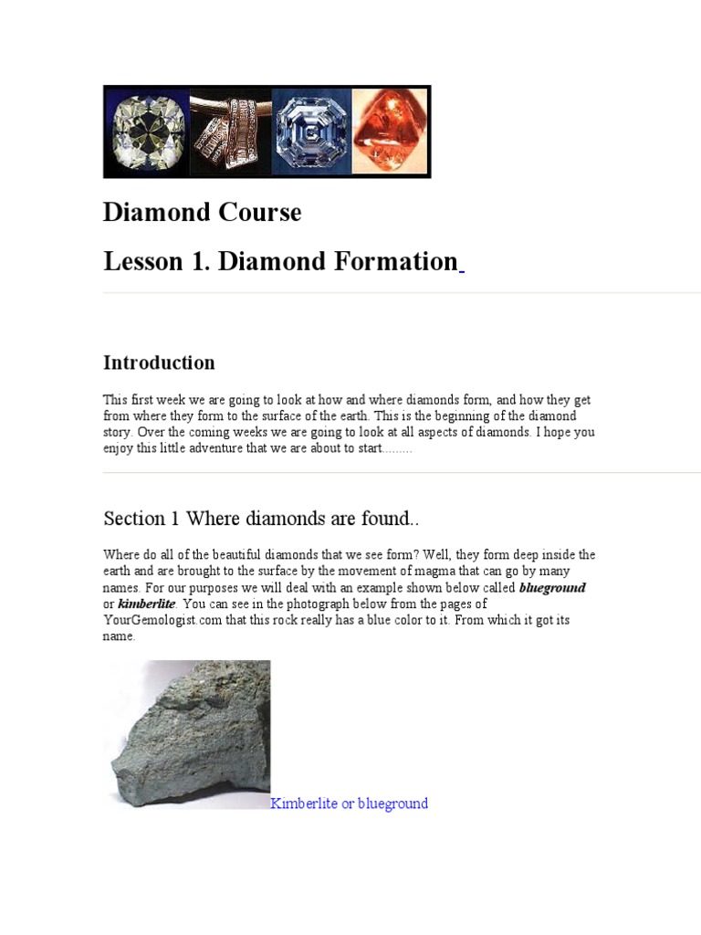Course Diamonds | PDF | Diamond | Crystal