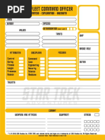 Star Trek Adventures - Character Sheet FF | PDF