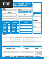 Star Trek Adventures - Character Sheet FF | PDF