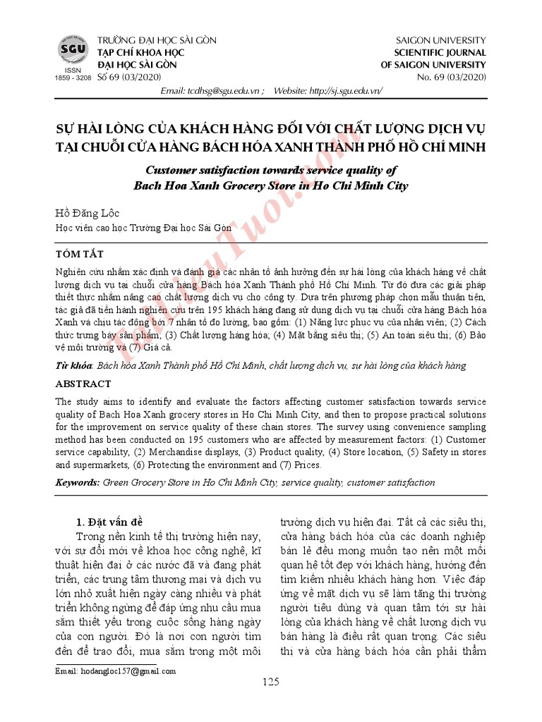 Su Hai Long Cua Khach Hang Ve BHX | PDF