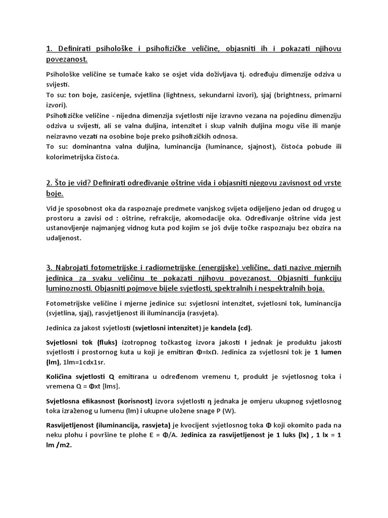 Pitanja Za Test | PDF