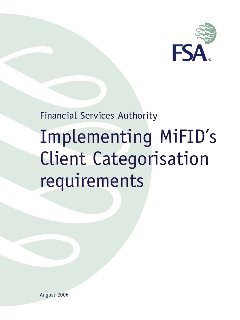 Mifid Classification | PDF | Derivative (Finance) | Investor