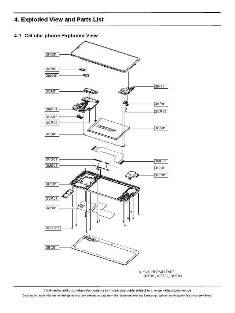 Cellular phone exploded view and parts list | PDF