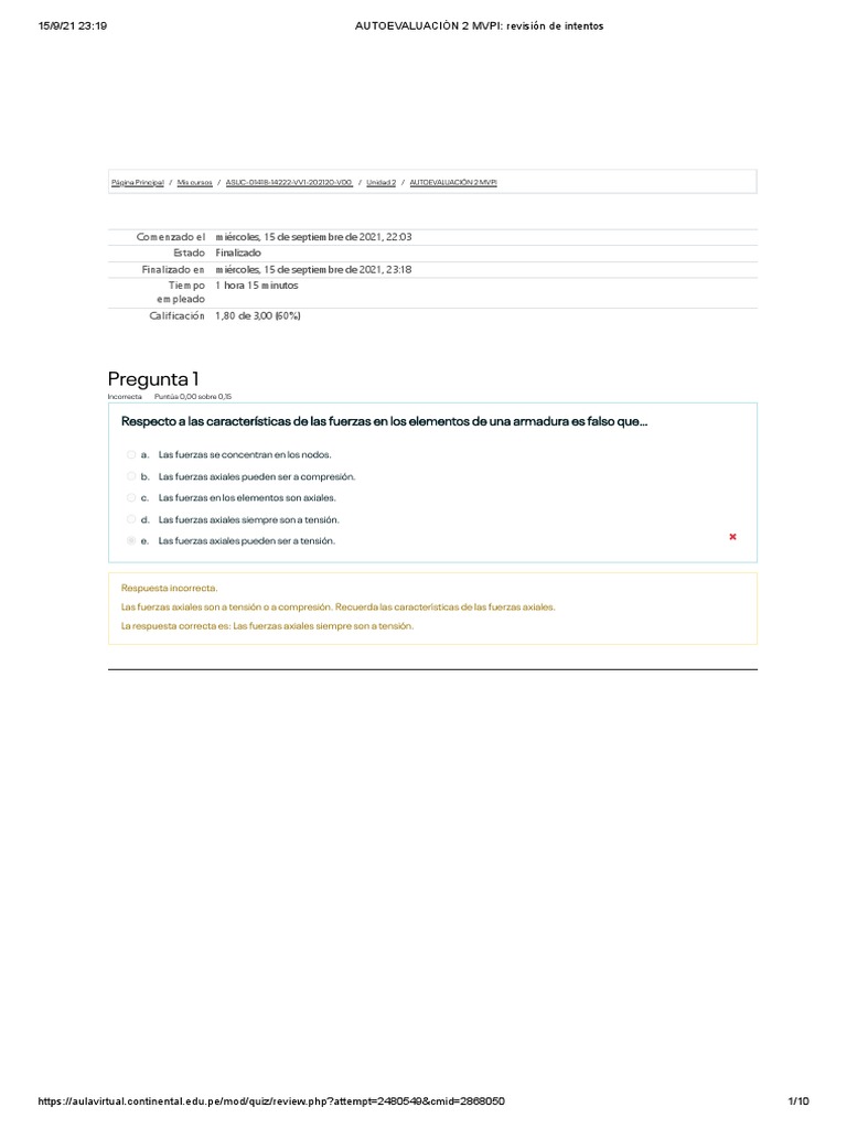 AUTOEVALUACIÓN 2 MVPI - Revisión de Intentos | PDF | Ingeniería ...