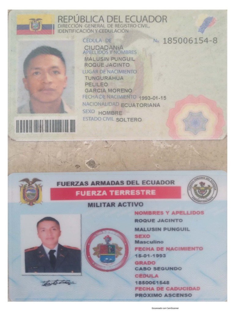 Cedula Sr. Malusin Punguil Roque Jacinto | PDF