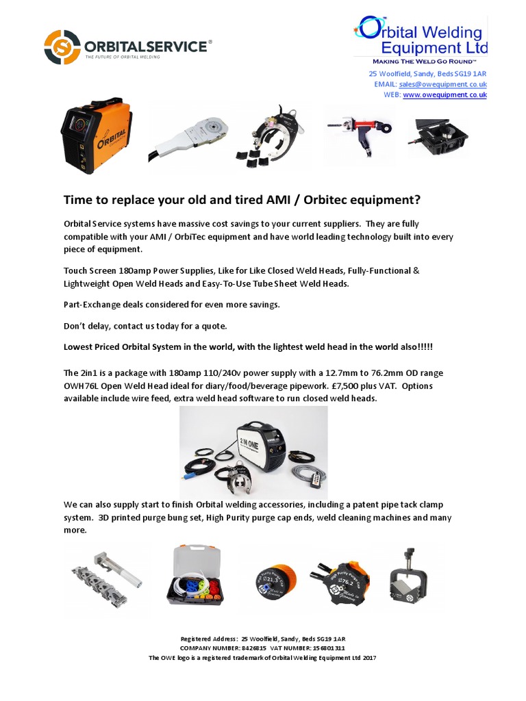 Time To Replace Your Old and Tired AMI / Orbitec Equipment? | PDF ...