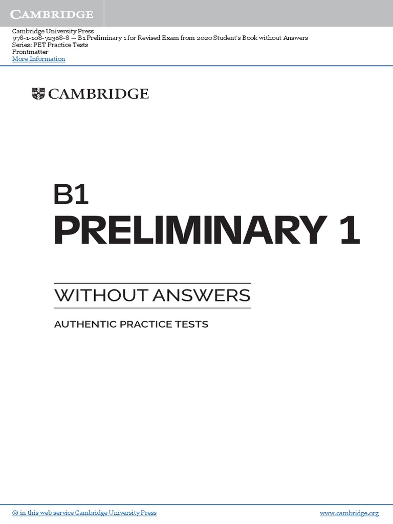 Preliminary: Without Answers | PDF | Books