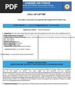 147 Nda SSB Call Letter Updated | PDF | Identity Document | Glasses