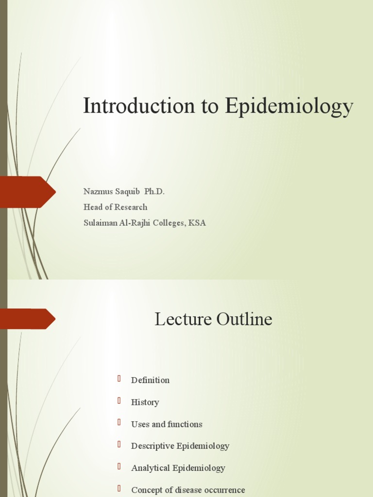 Lecture 2 Block 1.1 Introduction To Epidemiology | PDF | Epidemiology | Cohort Study