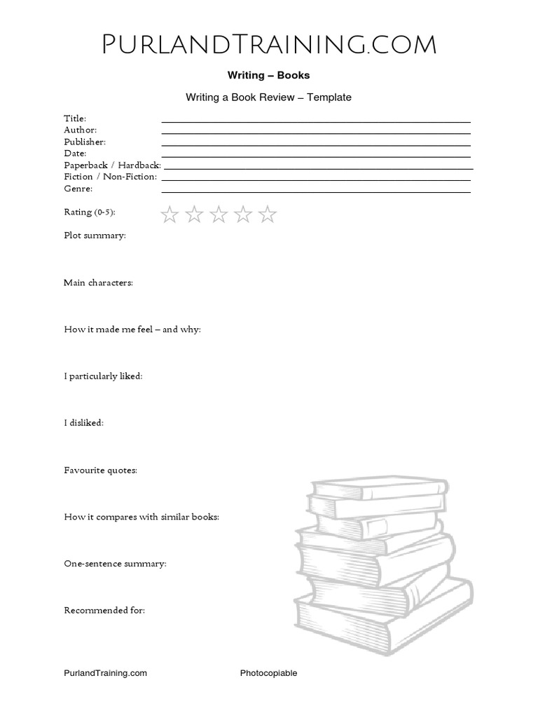 Writing A Book Review Template | PDF