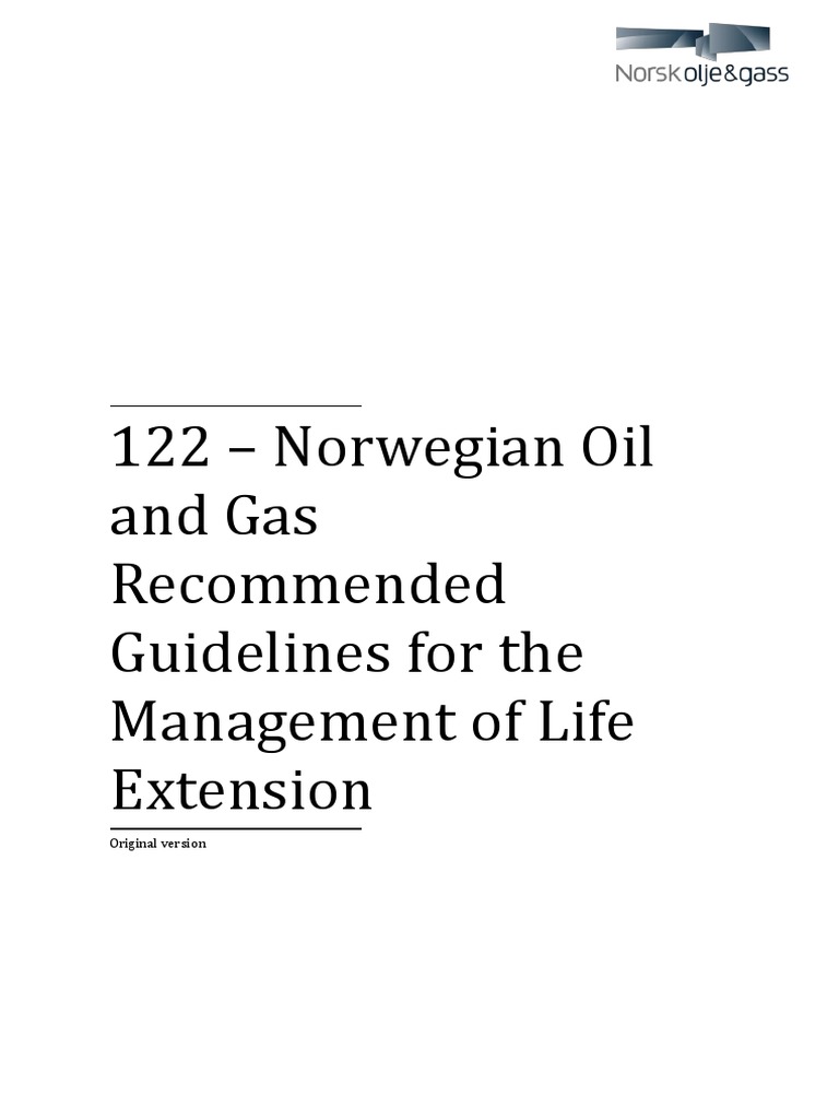 Norwegian Oil and Gas Life Extension Guidelines | PDF | Risk Management ...