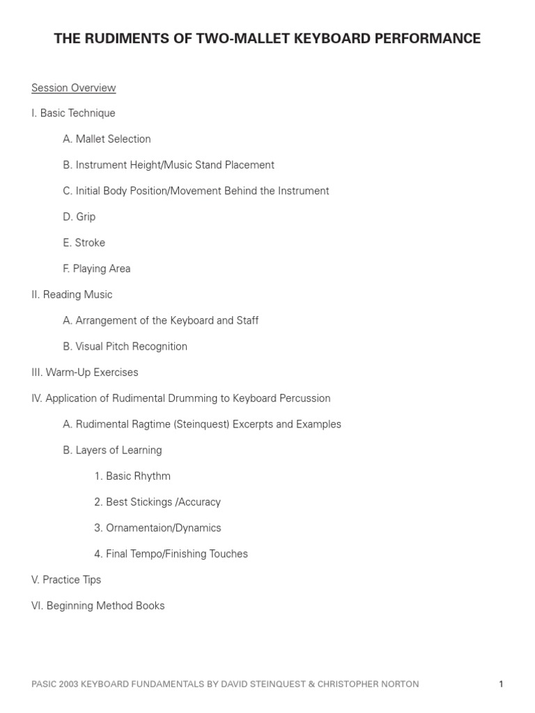 2 Mallet Fundamentals | PDF | Pitch (Music) | Music Technology