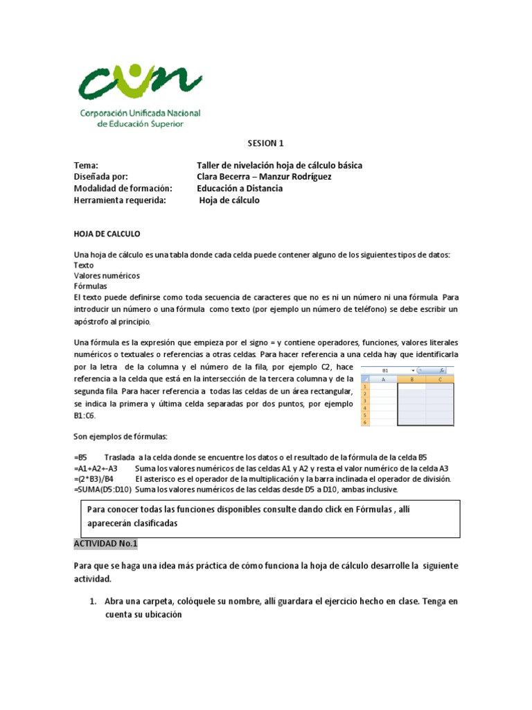 Sesion 1 Aplicaciones de La Administracion Informatica | PDF | Hoja de ...