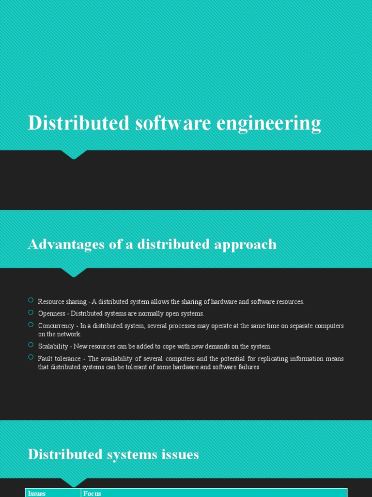 Distributed Software Engineering | PDF | Client–Server Model | Distributed Computing