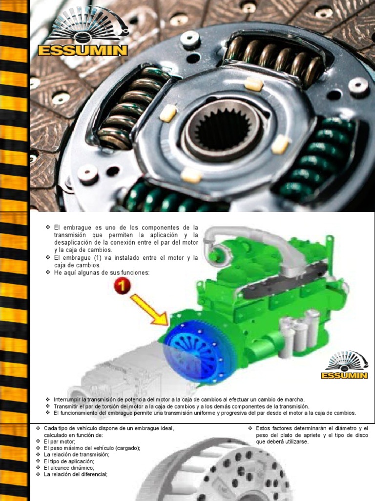 El funcionamiento y componentes del embrague en automóviles | PDF ...