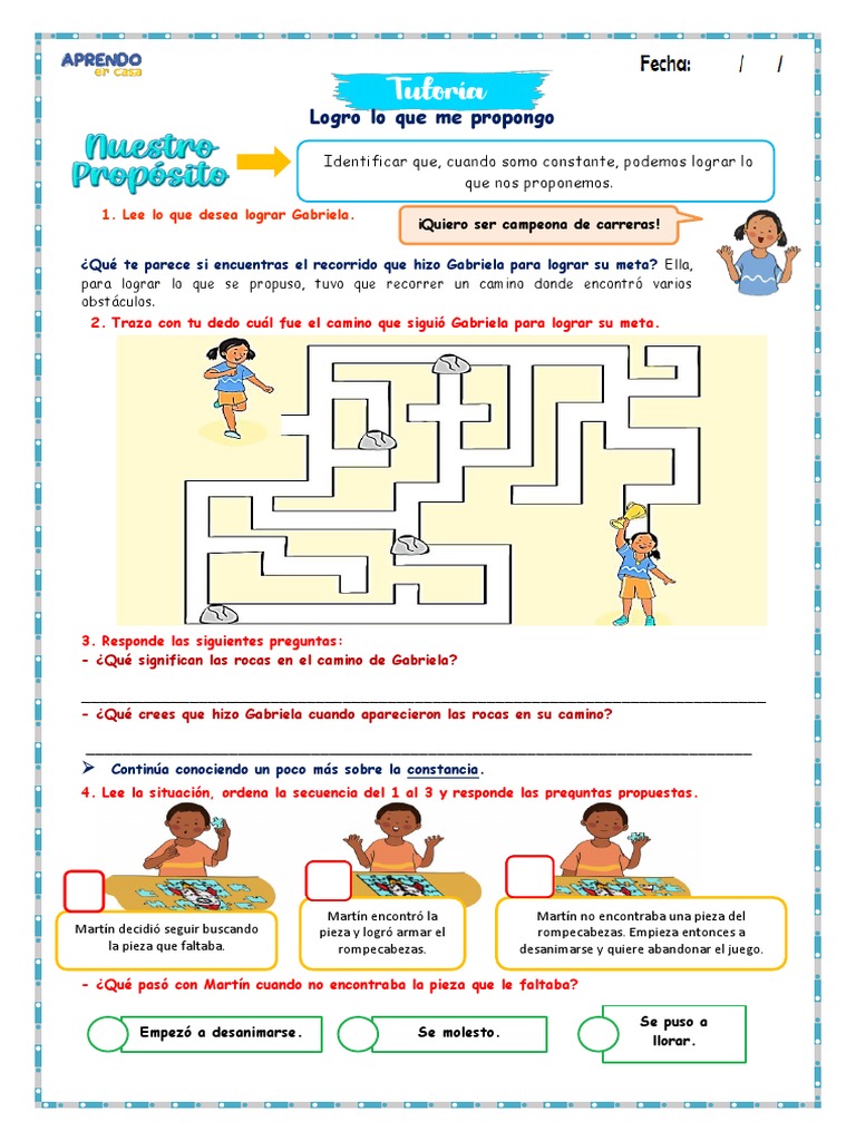 Logro Lo Que Me Propongo 1° | PDF