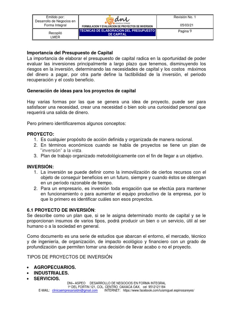 Técnicas de Elaboración Del Presupuesto de Capital | PDF | Presupuesto | Planificación estratégica