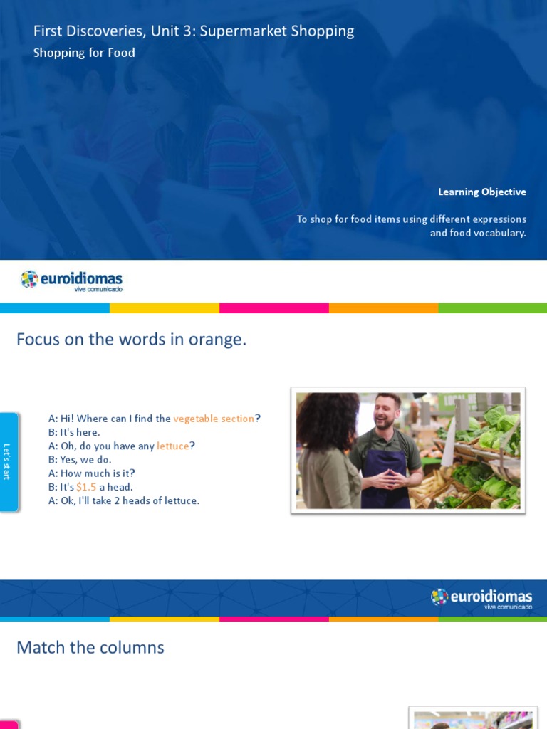 FD - 03 - Supermarket Shopping (C) | PDF | Food And Drink | Foods