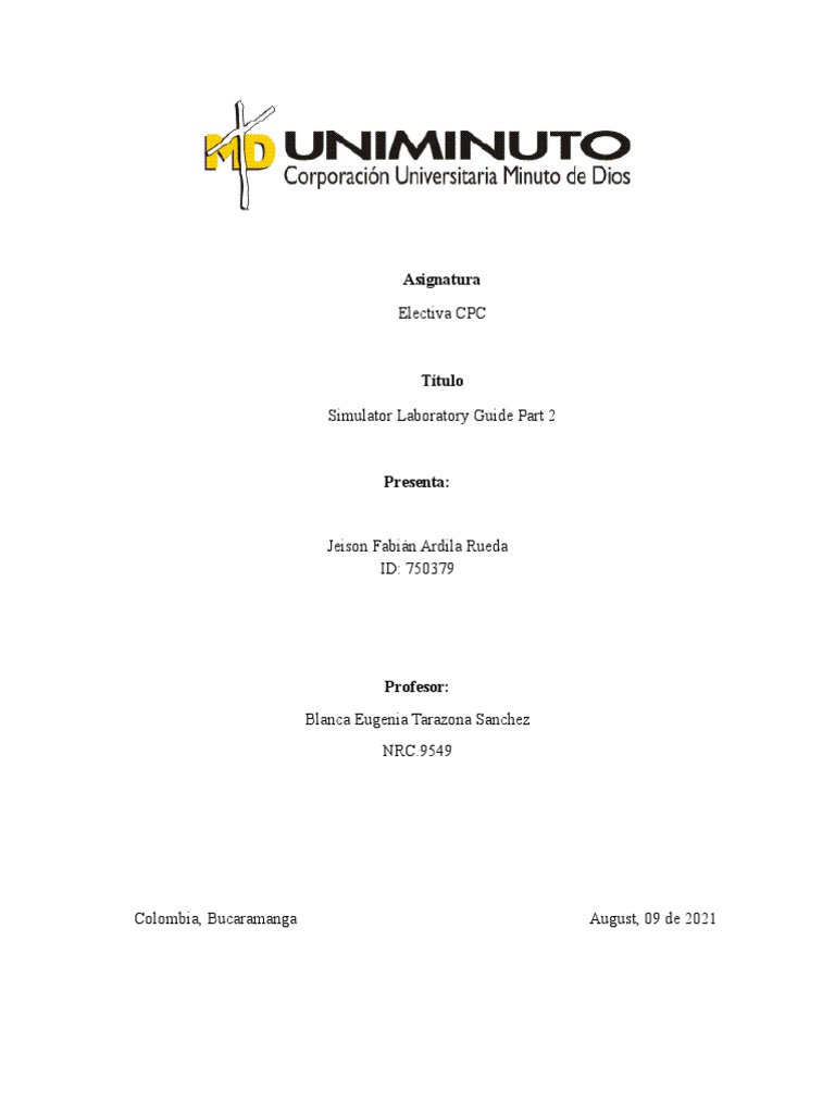 Simulator Laboratory Guide Part 2 | PDF