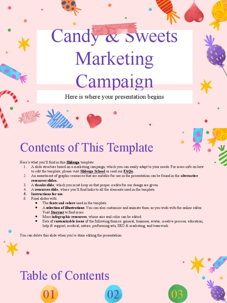 Candy & Sweets Marketing Campaign by Slidesgo | PDF | Planets | Solar ...
