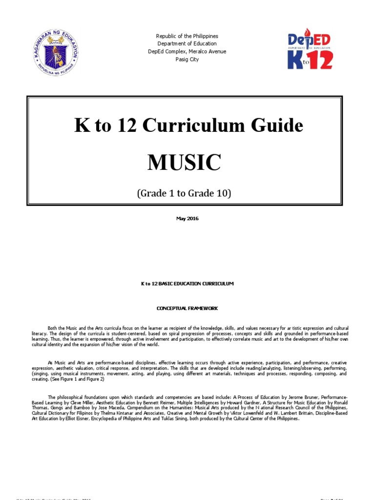 Music CG | PDF | Curriculum | Rhythm