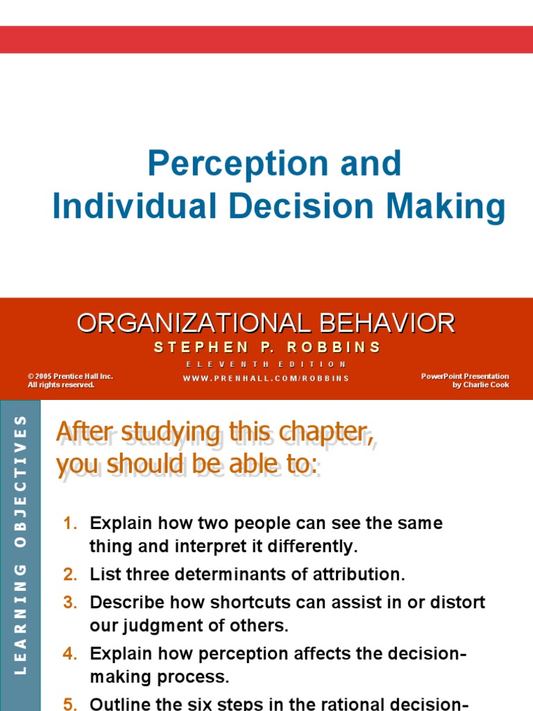 Module 4 Perceptions and Individual Decision-Making | PDF | Self ...