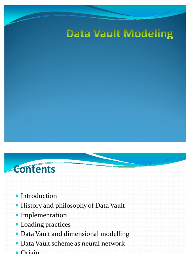 Data Vault Modeling: A Resilient Method for Data Warehousing | PDF ...