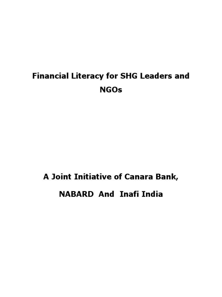 Financial Literacy Material-English | PDF | Loans | Interest